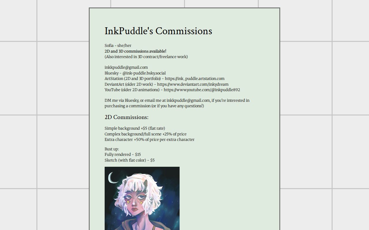 InkPuddle's Commissions